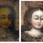 Repainted face of Spanish Colonial Madonna | Fine Art Conservation ...